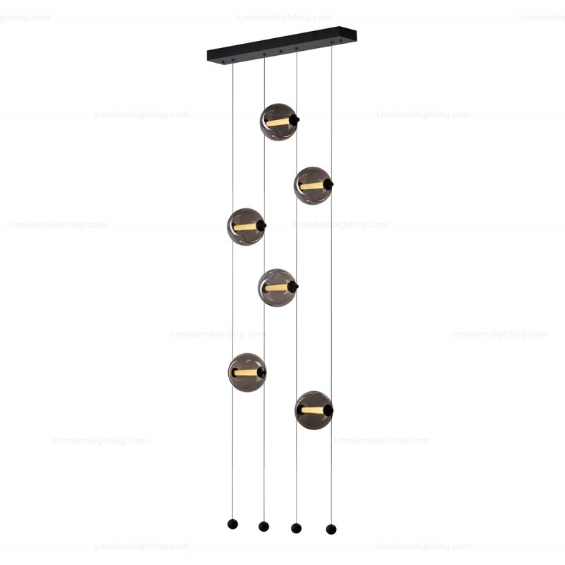 Adjustable Abacus 6 Lights Ceiling-to-Floor Pendant