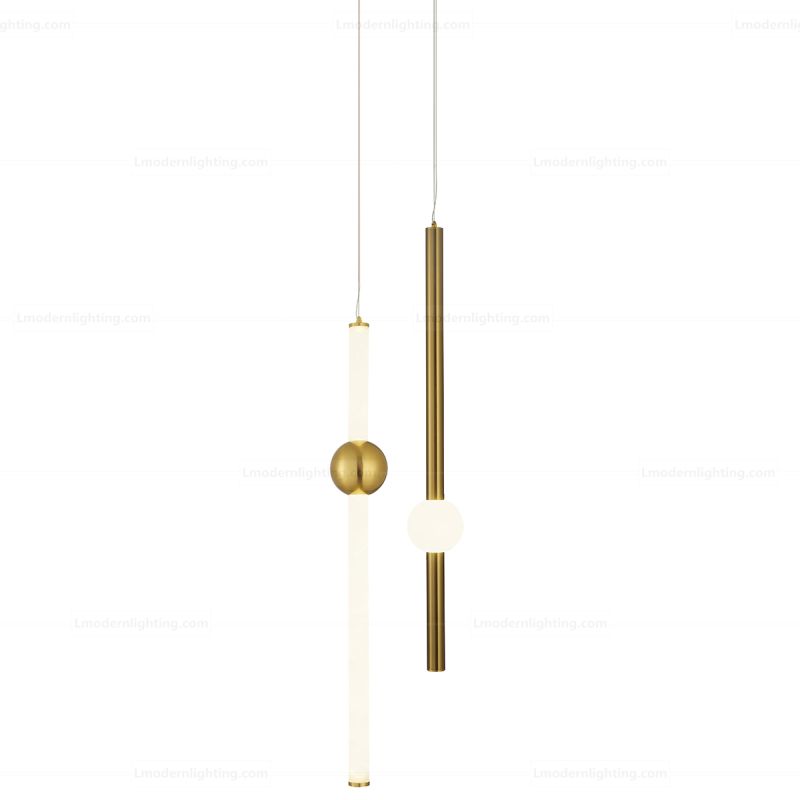 Orion Vertical Suspension Light with Glass Sphere and Tube