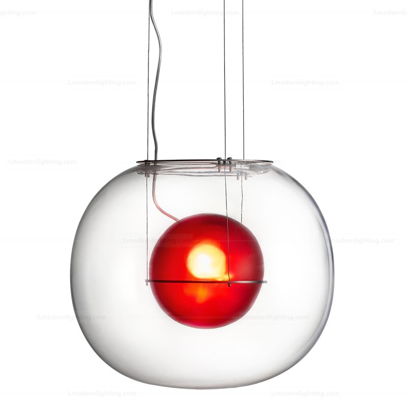 Stylish Hand Blowing Big One Glass Suspension Light