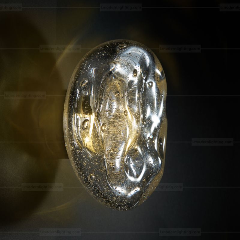 Hand-crafted Glass Mercury LED Wall Light