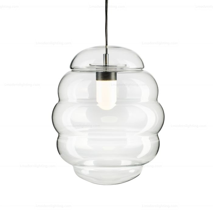 Handmade Glass Blimp Pendant Light