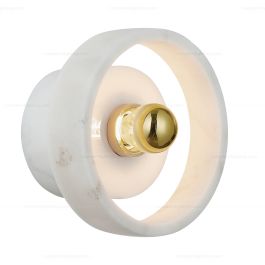 White Marble Stone Wall Light with Natural Marble Pattern