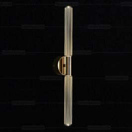 LED Hand Blown Cipher Carved Glass Wallsconce Light