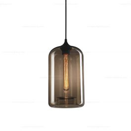 Retro Hand Blown Pod Glass Suspension Lamp