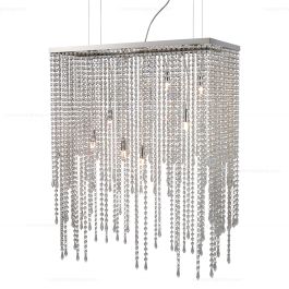 Handmade Venezia Crystal Suspension Light Rectangle